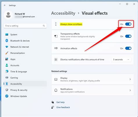 How To Turn On Or Off Always Show Scrollbars In Windows 11 Geek Rewind