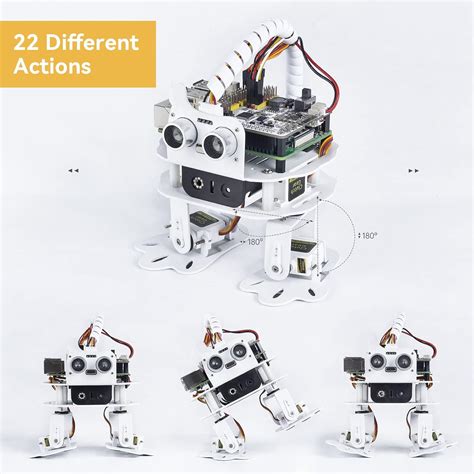 Sunfounder Pisloth Ai Programmable 4 Dof Robot Kit For Raspberry Pi