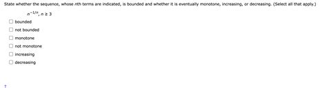 solved state whether the sequence whose nth terms are