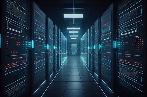 Cloud Storage Big Data Centre For Storing Backup Files And Security At