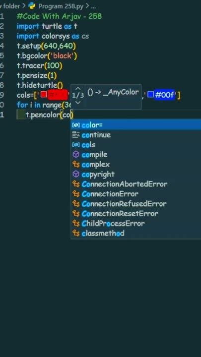 Python Turtle Graphic Design😜😜🥰🥰 Python Coding Status 😍😜 Shorts