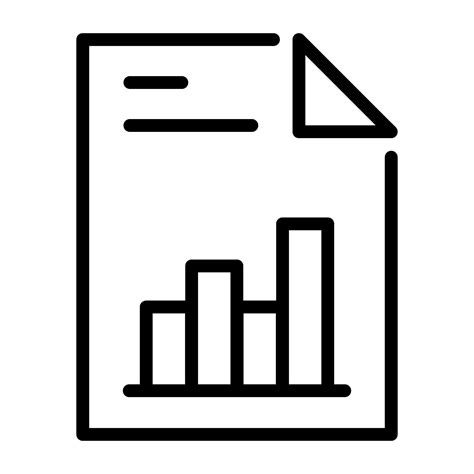 Bar Chart On Folded Paper Marketing Report Icon 40201796 Vector Art At
