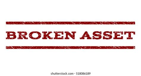 Broken Asset Watermark Stamp Text Caption Stock Vector Royalty Free