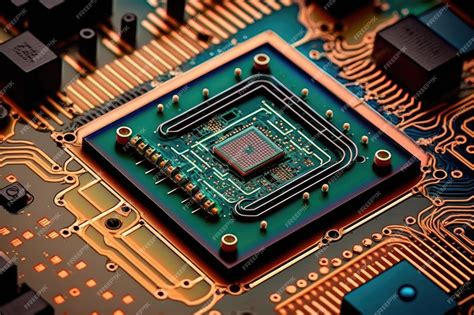 Premium Ai Image Tiny Microcircuits Formed At Nanotechnologies