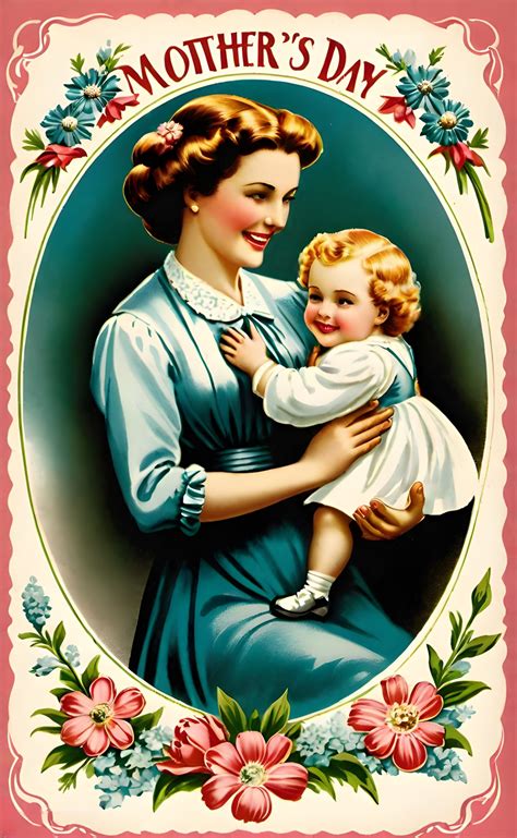 Vintage Mother S Day Postcard Free Stock Photo Public Domain Pictures