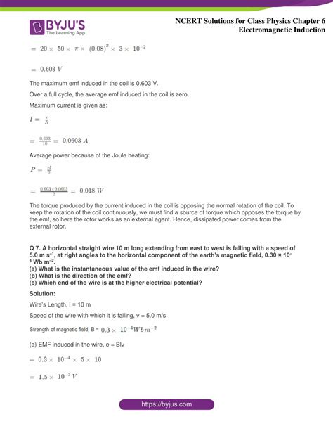 Ncert Solutions Class 12 Physics Chapter 6 Electromagnetic Induction