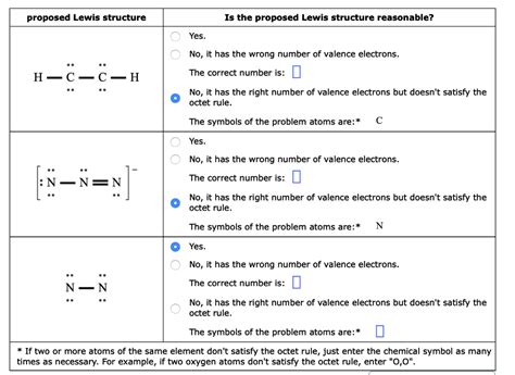 Solved Proposed Lewis Structure Is The Proposed Lewis Chegg Com