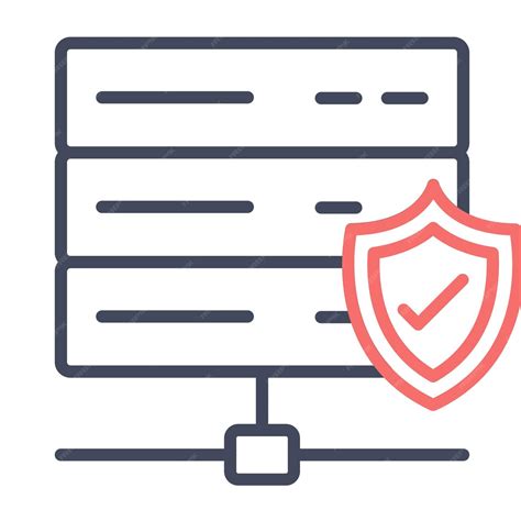 Premium Vector Secure Database Vector Illustration Style