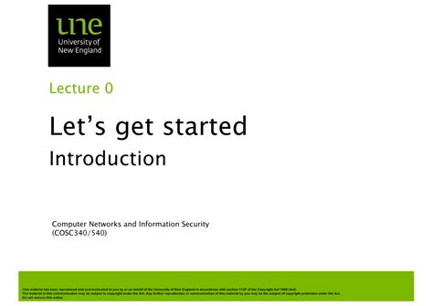 COSC Lecture Introduction COSC UNE Studocu