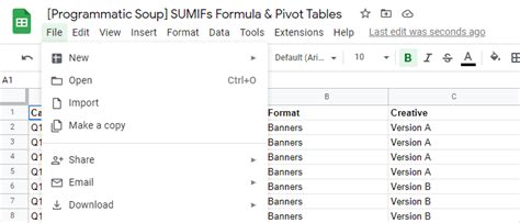 Summing It Up How To Use Sumifs And Pivot Tables For Data Analysis Programmatic Soup