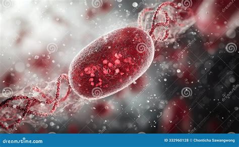 Hemoglobin Dna Strand Model With Bioluminescent Effects Molecular