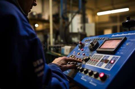 hand operating cnc machine control panel for precise data input and