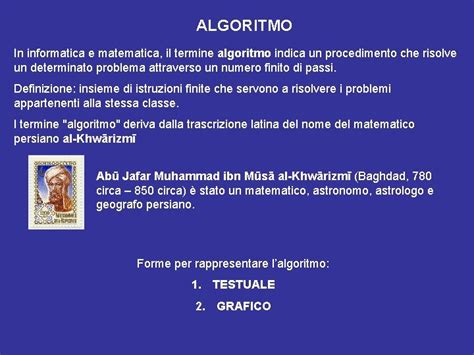 Algoritmo In Informatica E Matematica Il Termine Algoritmo