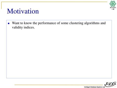 Ppt Performance Evaluation Of Some Clustering Algorithms And Validity