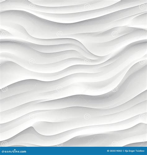 Elegant Monochrome White Seamless Wave Texture Pattern Background For Modern Design Projects