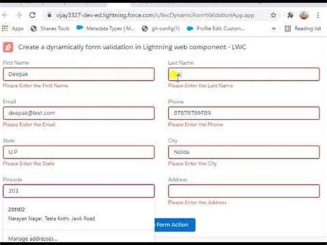 Create Dynamically Form Validation With Required Field Error Message In Lightning Input Field In