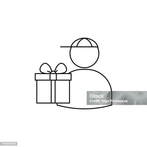 서비스 배달 택배 라인 아이콘입니다 개요 벡터 아이콘 흰색 배경에 고립입니다 최신 유행 플랫 Ui 디자인 그래픽 그림에 서명