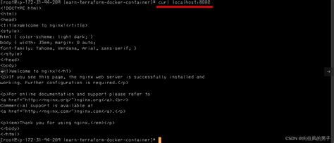 【terraform学习】terraform Docker部署快速入门（快速入门）terraform Docker Csdn博客