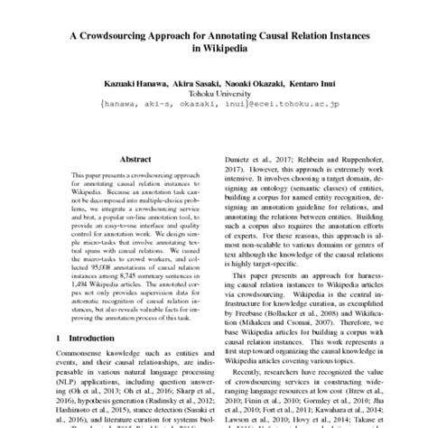 A Crowdsourcing Approach For Annotating Causal Relation Instances In