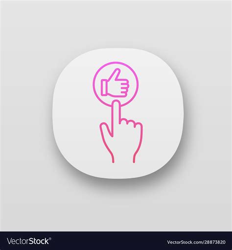 Like Button Click App Icon Royalty Free Vector Image