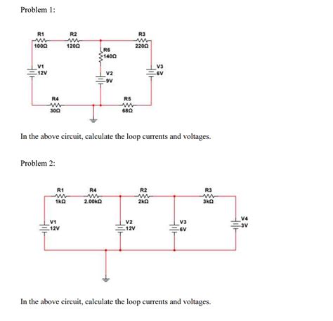 Solved In The Above Circuit Calculate The Loop Currents