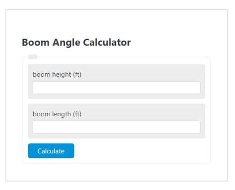 Boom Angle Calculator Calculator Academy