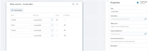 Create Table Profitbase Docs