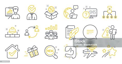 깃털 서명 건설 벽돌 프레젠테이션 보드 기호와 같은 비즈니스 아이콘 집합입니다 벡터 객실 있음에 대한 스톡 벡터 아트 및 기타