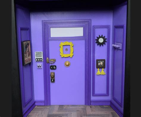 3d Printed Miniatures Monicas Iconic Purple Door Friends Tv Show