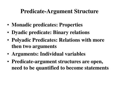 Ppt Predicate Argument Structure Powerpoint Presentation Free