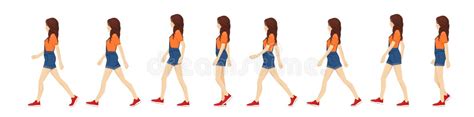Walk Cycle Steps For Beginner With Kayframe Animation Stock Illustration Illustration Of