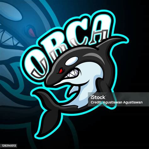 오르카 E스포츠 로고 마스코트 디자인 범고래에 대한 스톡 벡터 아트 및 기타 이미지 범고래 볼테르 인조 고래 Istock