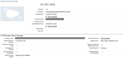 Rest Api Not Able To See Client Id And Client Secret In The Connected App Salesforce Stack