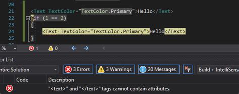 Visual Studio Warning About Razor Component Closing Tag Issue Dotnet Razor GitHub