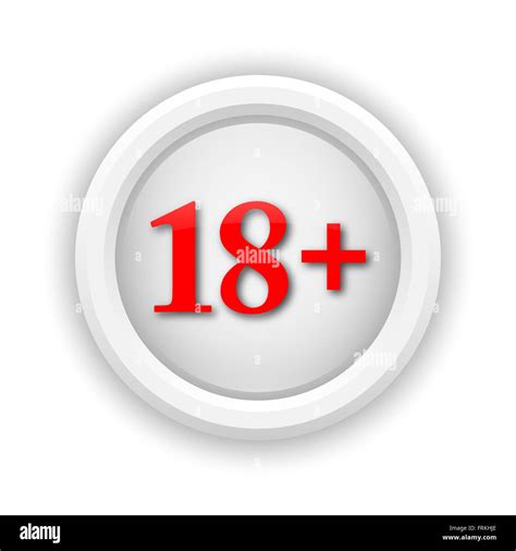 Round Plastic Icon With Red Design On White Background Stock Photo Alamy