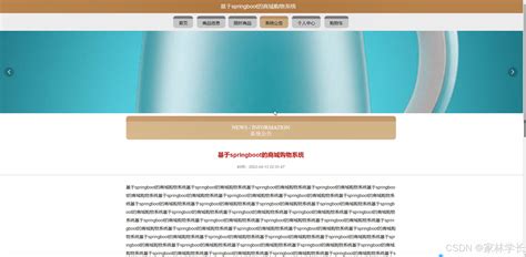 java计算机毕业设计基于springboot的商城购物系统（开题 程序 论文） csdn博客