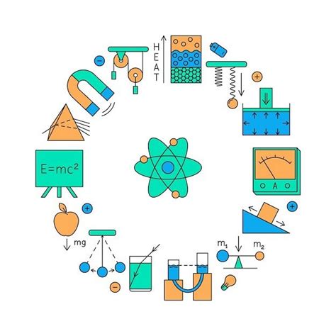 物理学元素矢量图设计素材