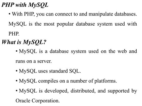 php with mysql ppt pptx
