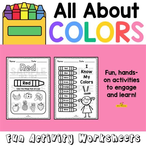Color Recognition Worksheets Preschool And Kindergarten No Prep