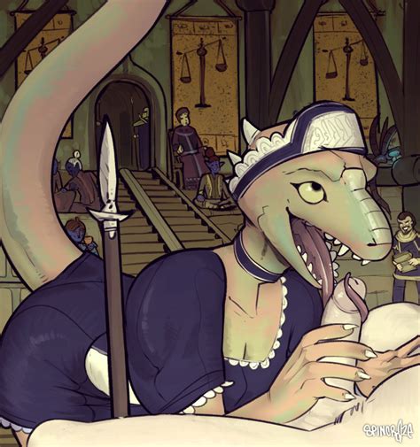 Rule 34 Anthro Argonian Bethesda Softworks Choker Clothing Duo
