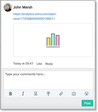 Commenting On View L Zoho Analytics Help