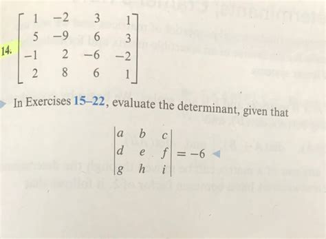 Solved 1 2 3 1 5 9 6 3 14 1 2 6 2 In Exercises 15 22
