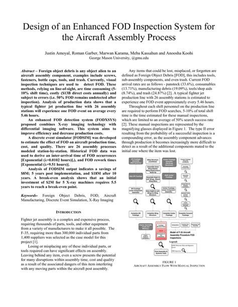 Design Of An Enhanced Fod Inspection System For