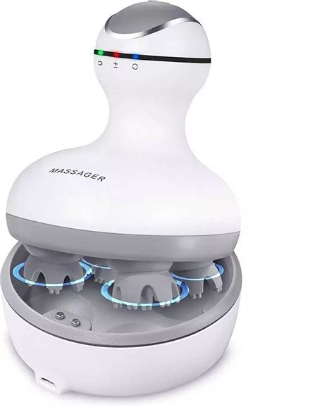 Electric Scalp Head Massager Waterproof Massager With 4 Heads 84 Nodes