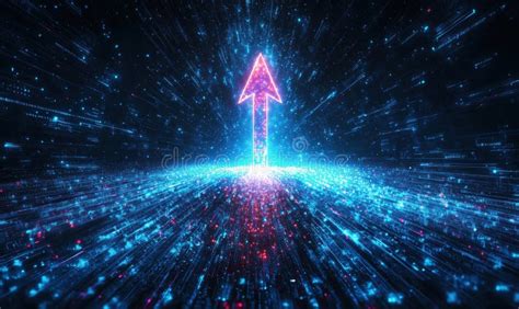 Digital Arrow Symbolizing Growth And Progress In A Futuristic Data