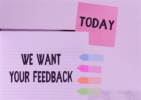 Word Writing Text We Want Your Feedback Business Concept For To Improve Perforanalysisce Or