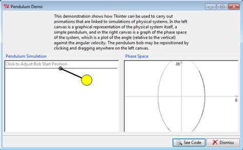 Py In My Eye Tkinter Pendulum Demo