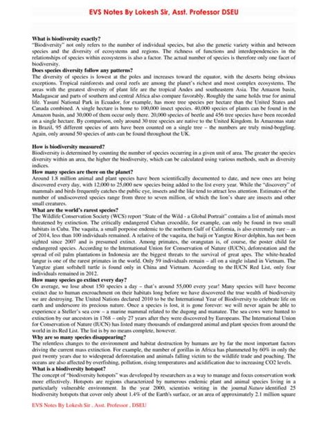Evs Notes By Lokesh Sir Asst Professor Dseupdf