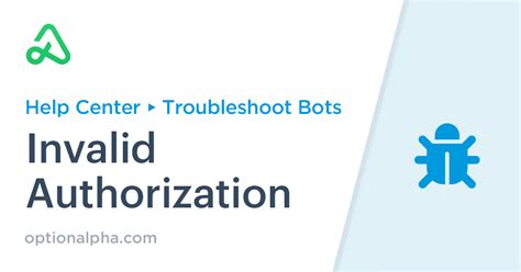 Invalid Authorization Error Option Alpha Help