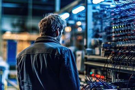 premium ai image electrical engineer programming for automation equipment empowering